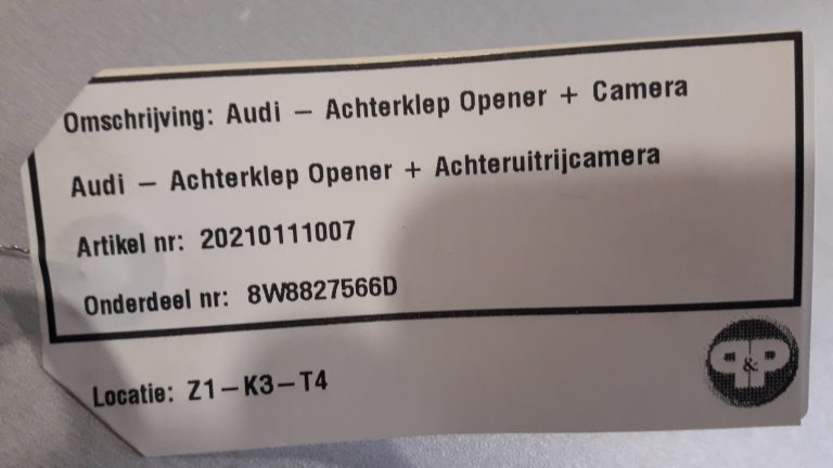 Audi - Tailgate Opener + Camera 8W8827566D