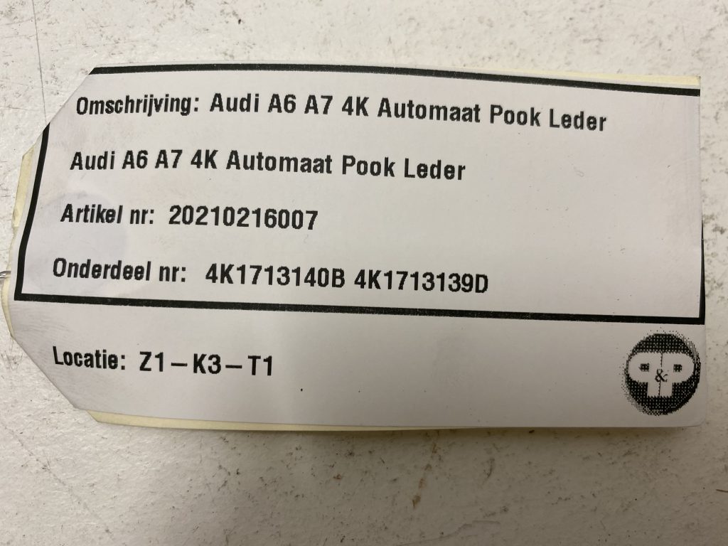 Audi A6 A7 4K Automatic Poker Leather 4K1713140B