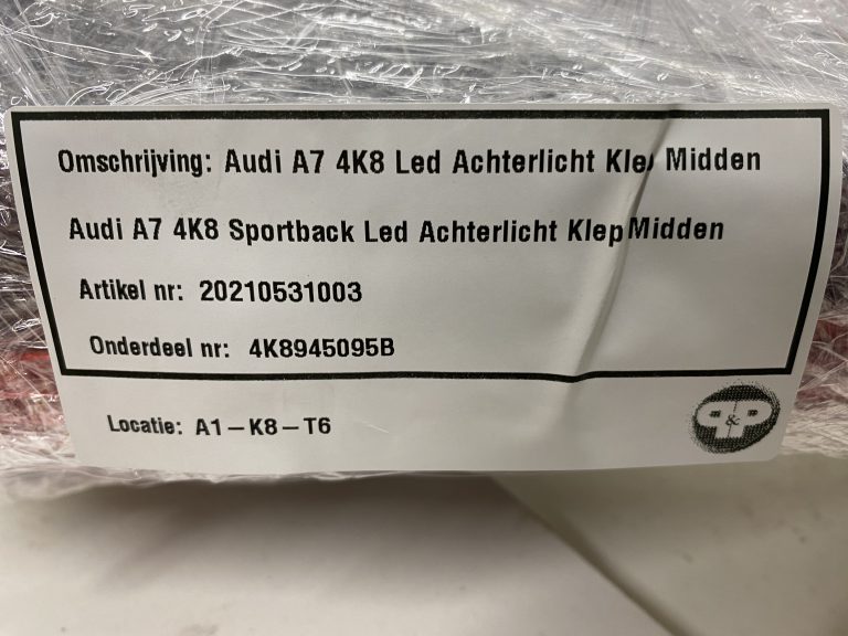 Audi A7 4K8 Led Achterlicht Klep Midden 4K8945095B - Polat & Polat