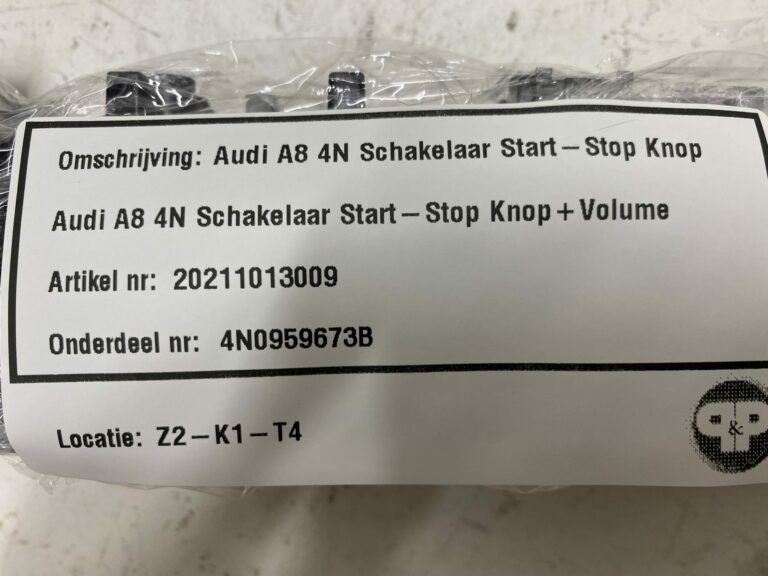 Audi A8 S8 4N Schakelaar Start-Stop 4N0959673B - Polat & Polat
