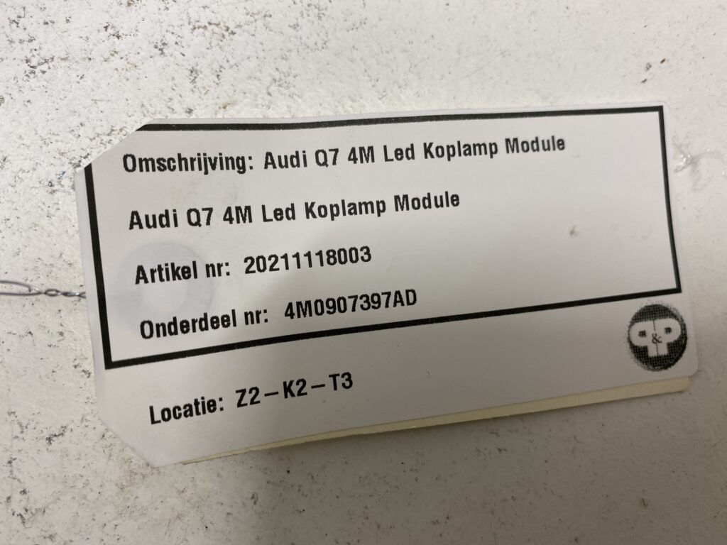 Audi Q7 4M Led Headlight Module 4M0907397AD