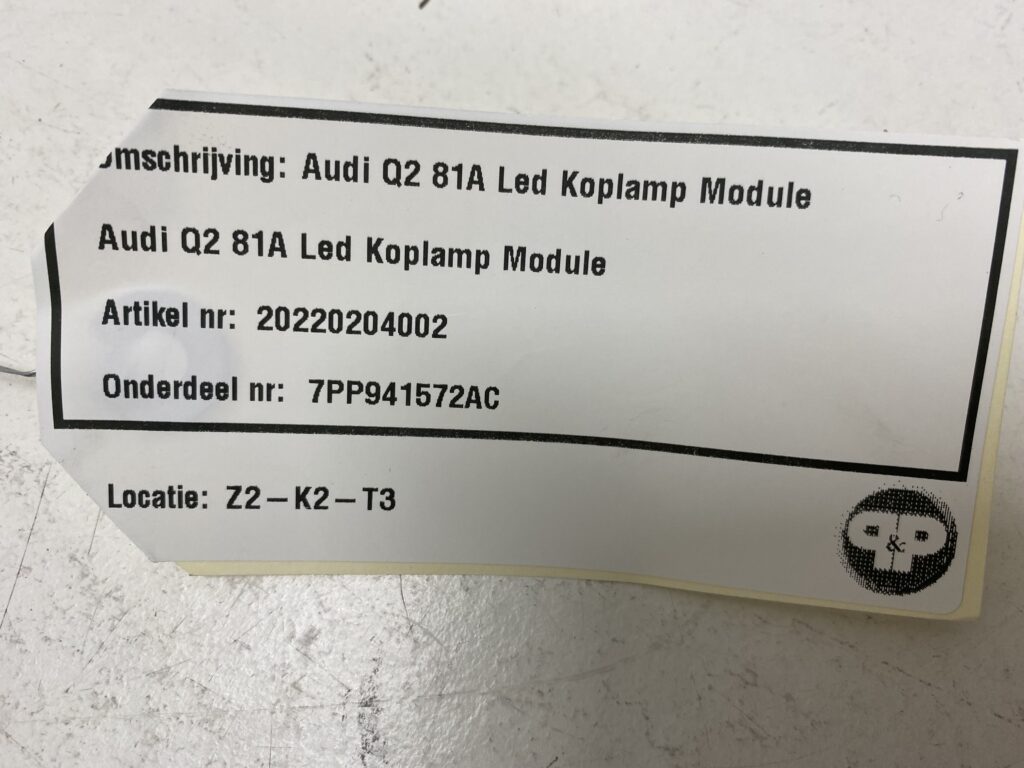 Audi Q2 81A Led Headlight Module New 7PP941572AC
