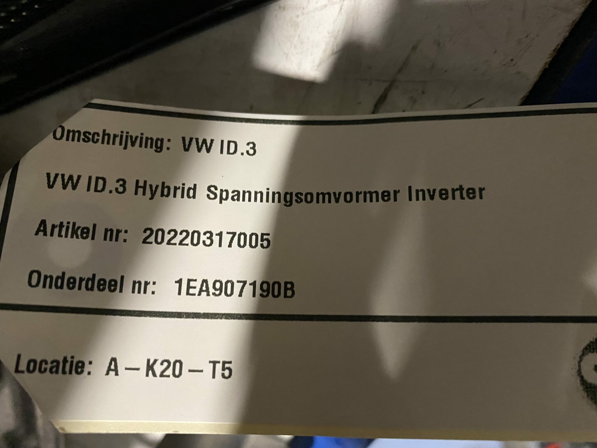 VW ID3 ID.3 Spanningsomvormer Inverter 1EA907190B - Polat & Polat