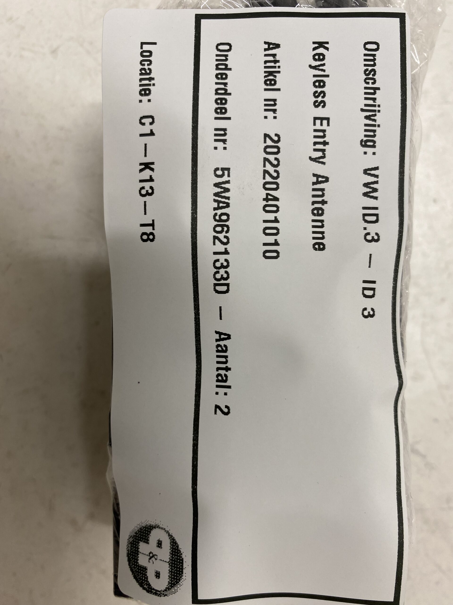 VW ID.3 ID 3 Keyless Entry Antenna 5WA962133D