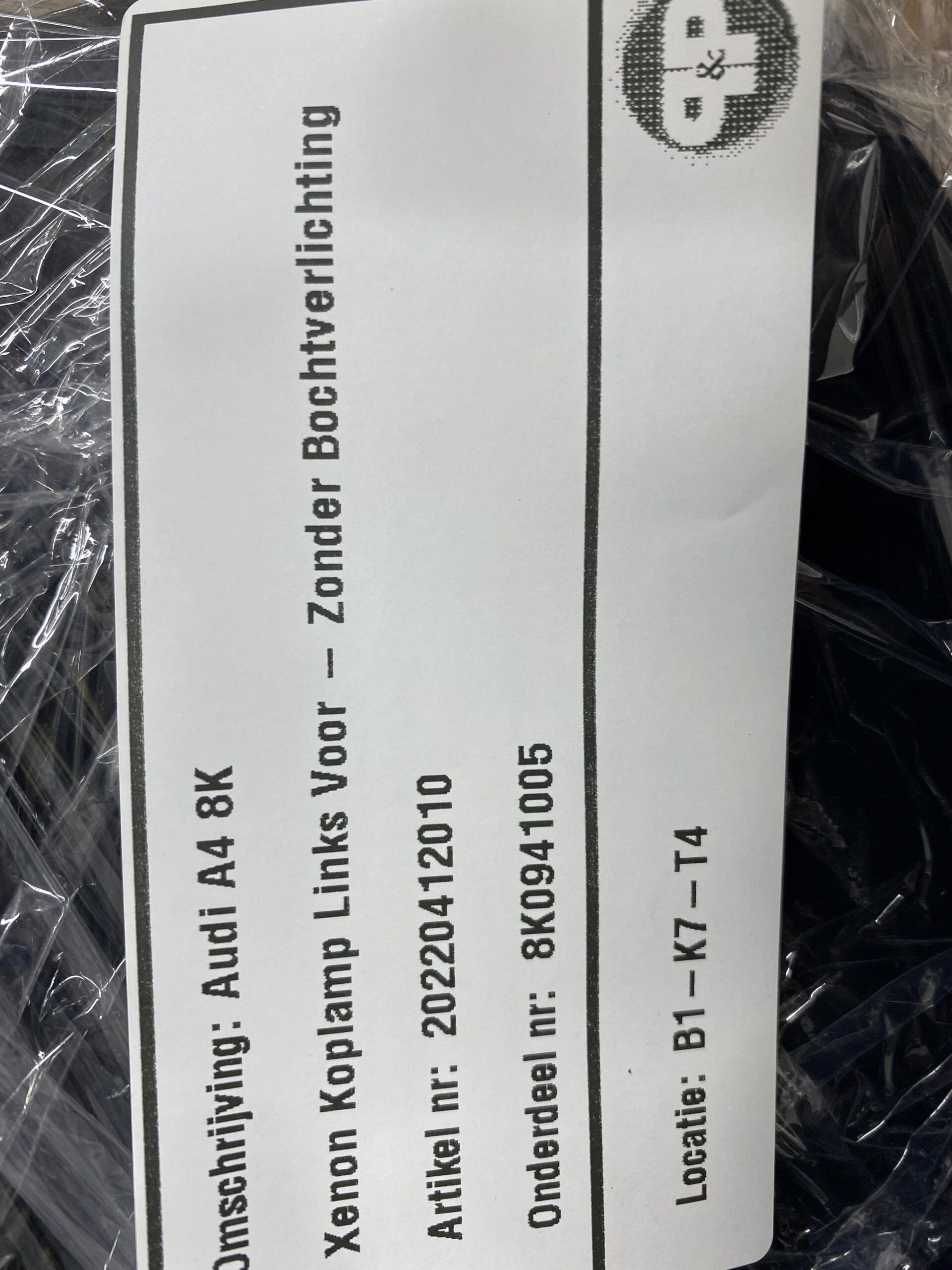 Audi A4 8K Xenon Headlight Left Front 8K0941005