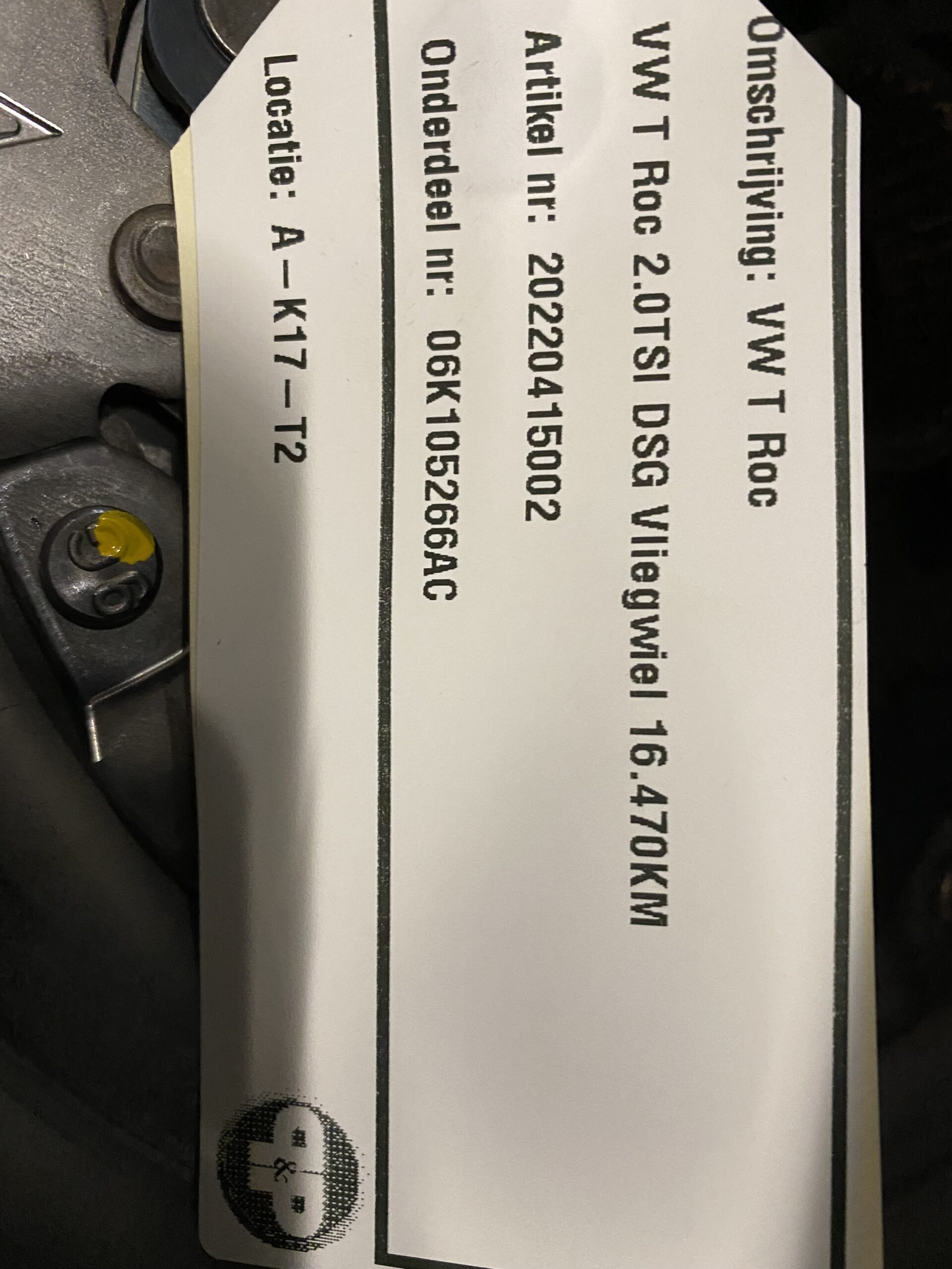 VW T Roc 2.0TSI DSG Flywheel 06K105266AC