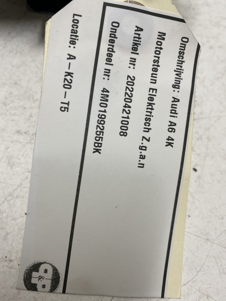 Audi A6 4K Engine Mount Electric 4M0199255BK