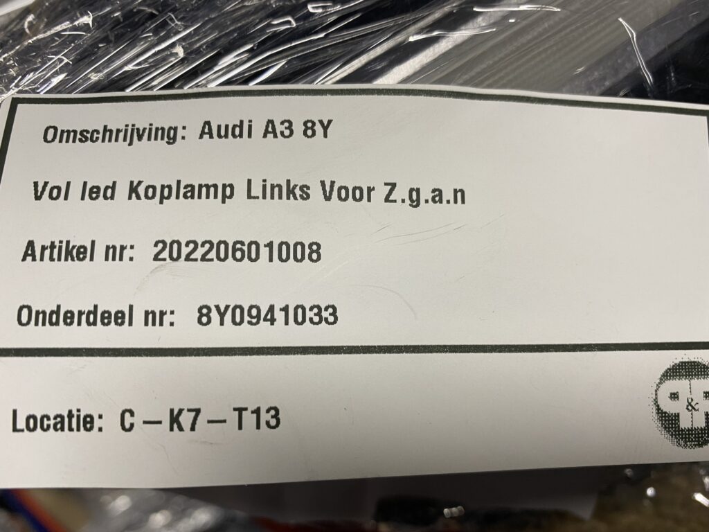 Audi A3 8Y Full LED Headlight Left Front 8Y0941033
