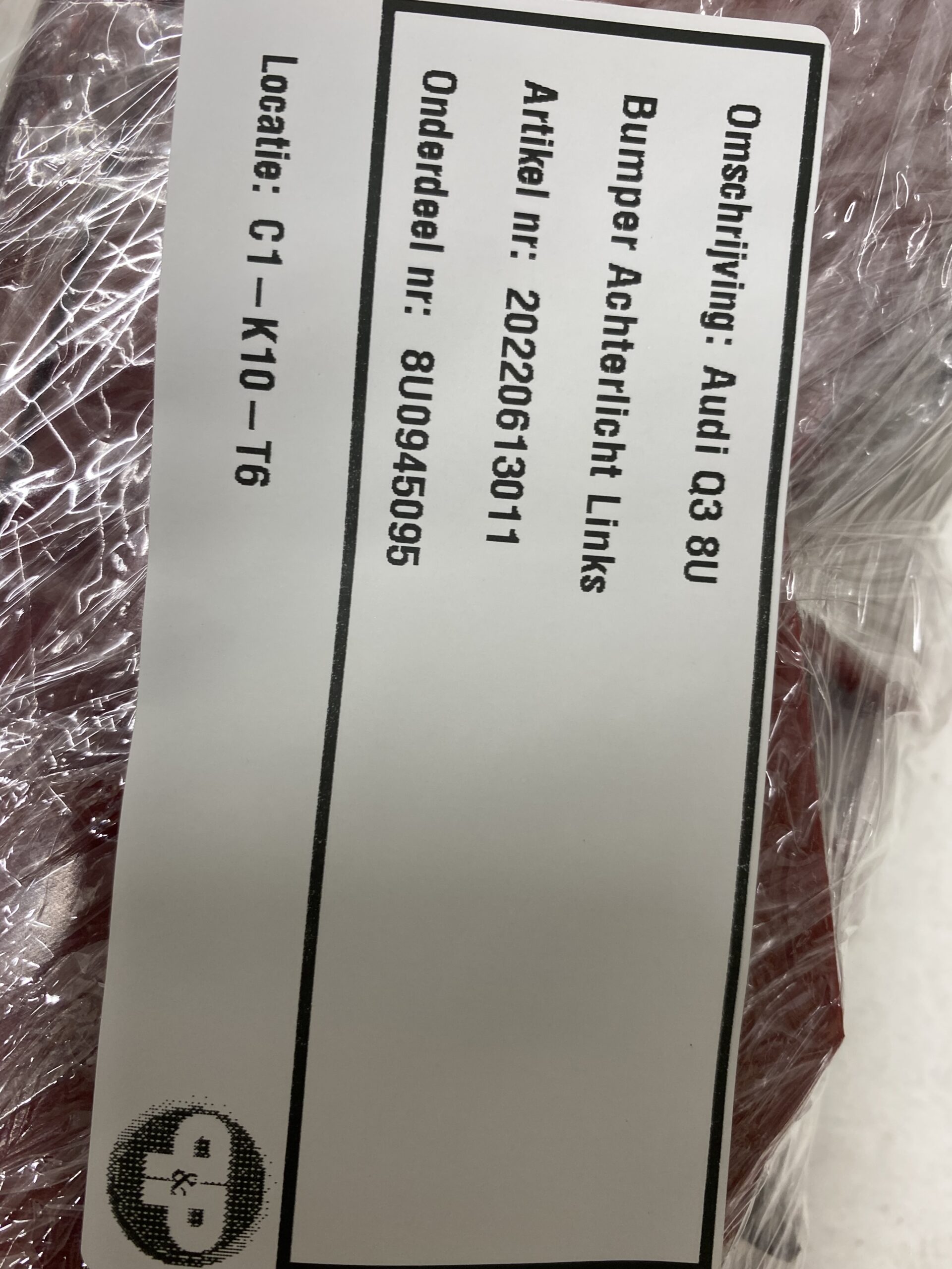 Audi Q3 8U Bumper Taillight Left 8U0945095