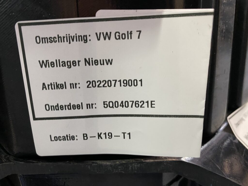 VW Golf 7 Wheel Bearing New 5Q0407621E