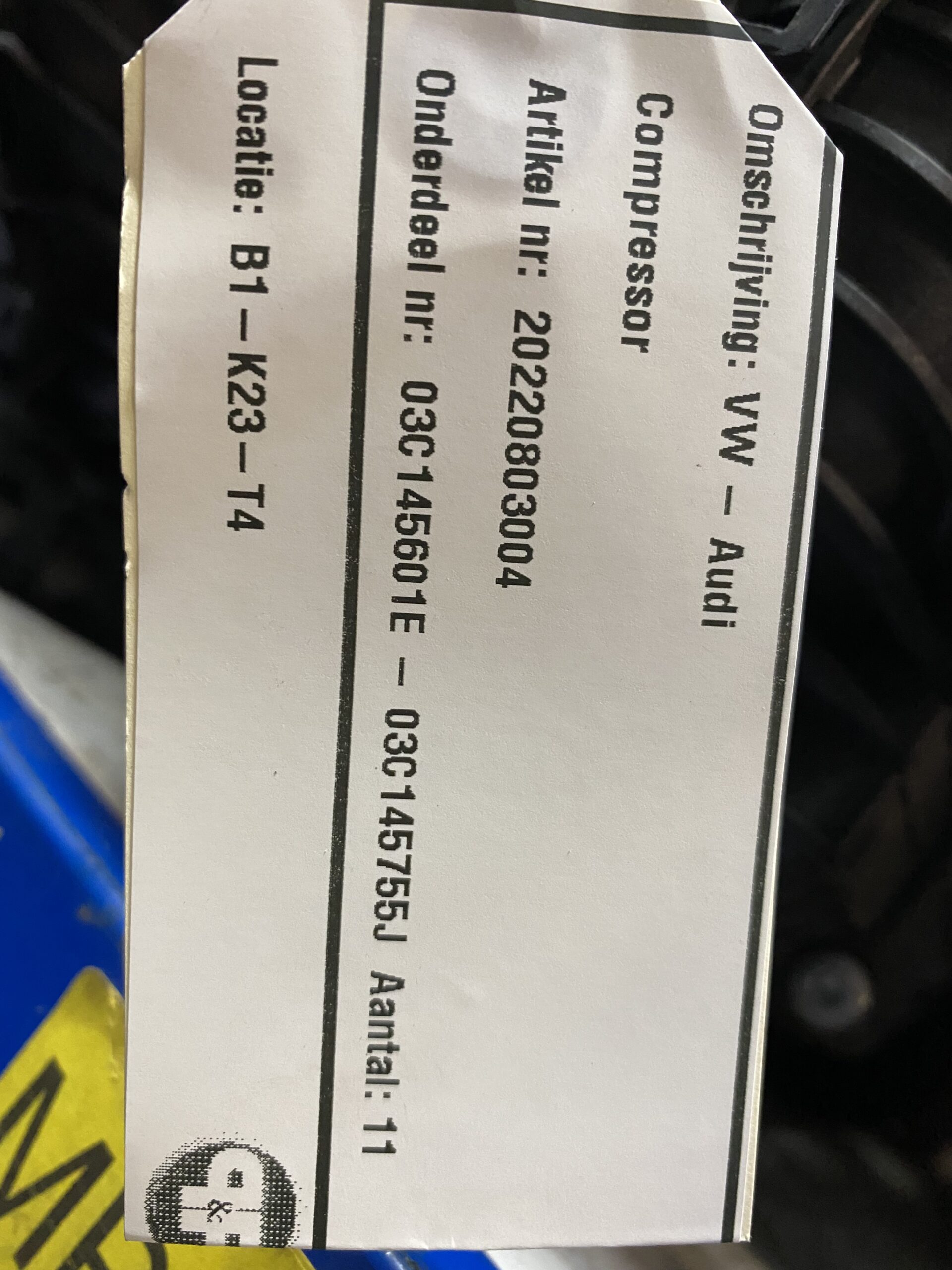 VW – Audi Compressor 03C145601E