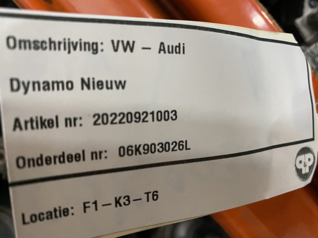 VW - Audi Alternator New 06K903026L