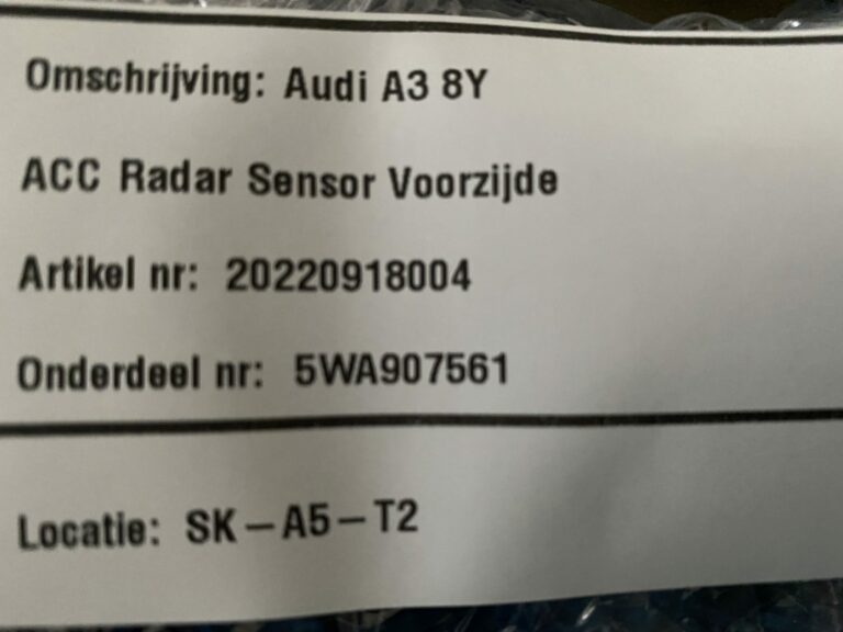 Audi A3 8Y Radar Sensor Voorzijde Nieuw 5WA907561 - Polat & Polat