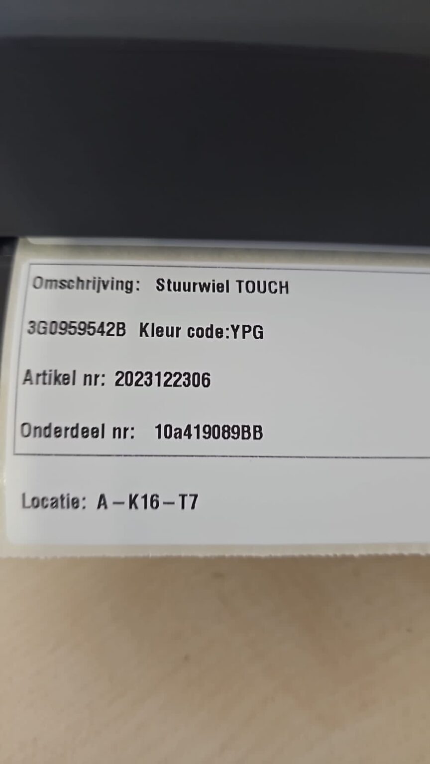 VW Passat Stuurwiel Touch 10A419089BB - Polat & Polat